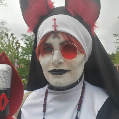 Red Lens Glasses for Women, Vampire Aesthetic Monocle for Men, Gothic ...