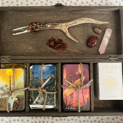 Tarot Card Deck Storage for 4 Tarot Decks - Etsy