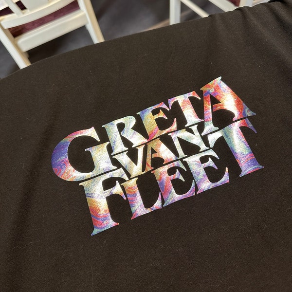 Greta Van Fleet Iron on Foil Metallic Vinyls. Apply Yourself. Customise ...