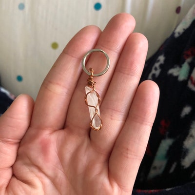 Raw, Natural Crystal Key Chains/pet Collar Charms You Choose the ...