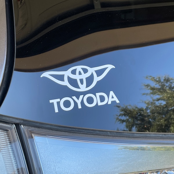 Yoda Toyoda Toyota Vinyl Decal for Car, Laptops, Any Smooth Surface ...