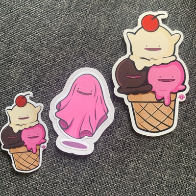 Halloween Ditto Ghost Die Cut Vinyl Sticker Set3 I Normal Type I Laptop ...