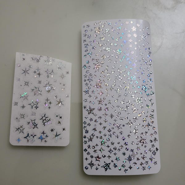 Tiny Sparkle Stickers Vinyl GLOW Star Waterproof Tiny Stars Small ...