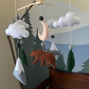 Bear Baby Mobile Woodland Mobile Bear Mobile Mobile | Etsy