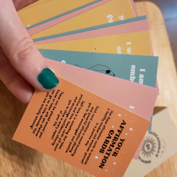 Personalised Set of Affirmation Cards - Etsy