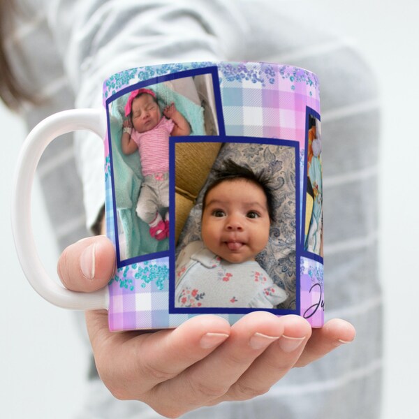 Photo Template for 15 Oz Mugs 5 Photo Frames Png File for Sublimation ...
