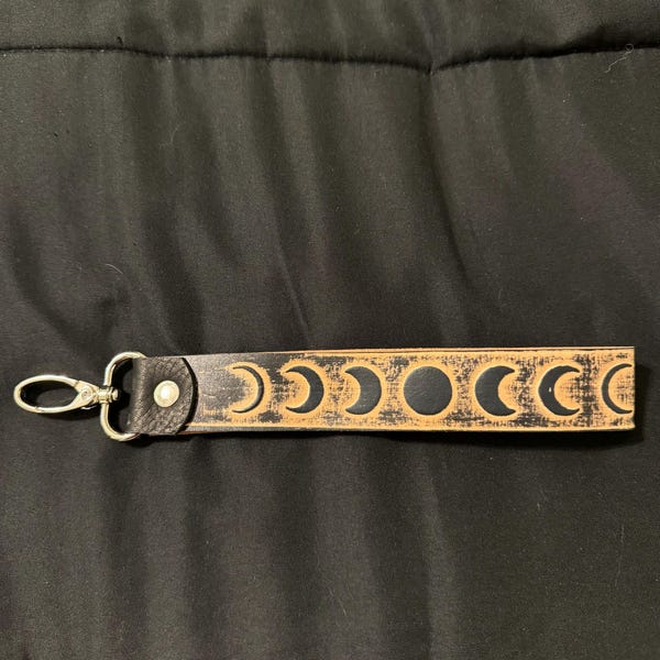 Small Batch Leather Wristlet Strap Leather Key Chain Clip Holds Over 3 ...