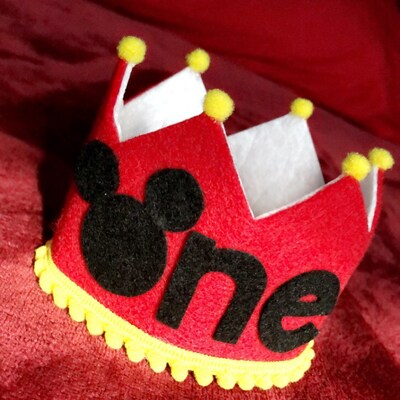 Boys 1st Birthday Mouse Crown Boys First Birthday Mouse Felt - Etsy