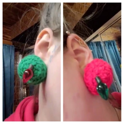 Crocheted Plug Mittens / Lobe Gloves / Ear Sweaters Made to - Etsy