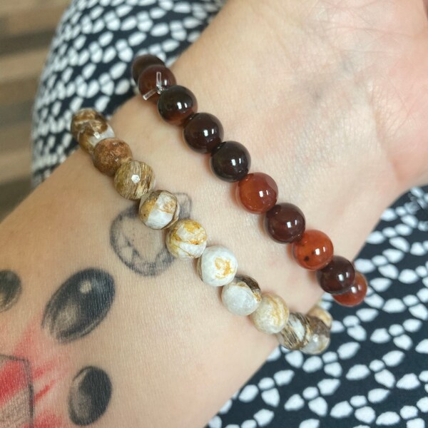 Natural 8mm 15.5 Inches Dream Agate Round Beads Genuine Gemstone - Etsy