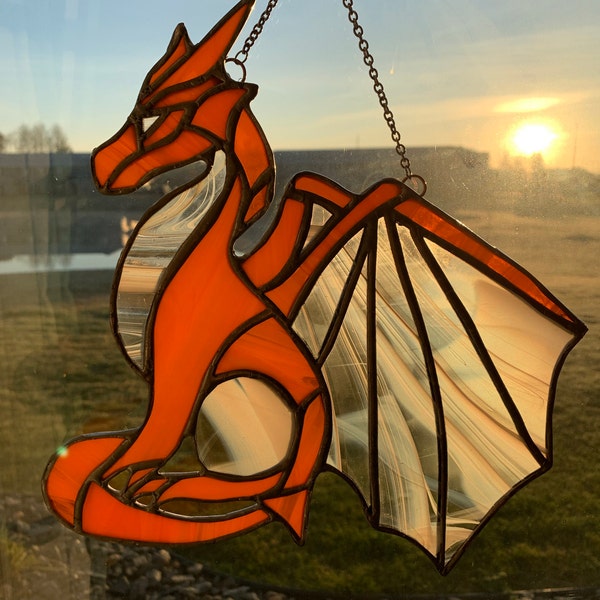 Wispy Elemental Dragon Suncatcher - Etsy