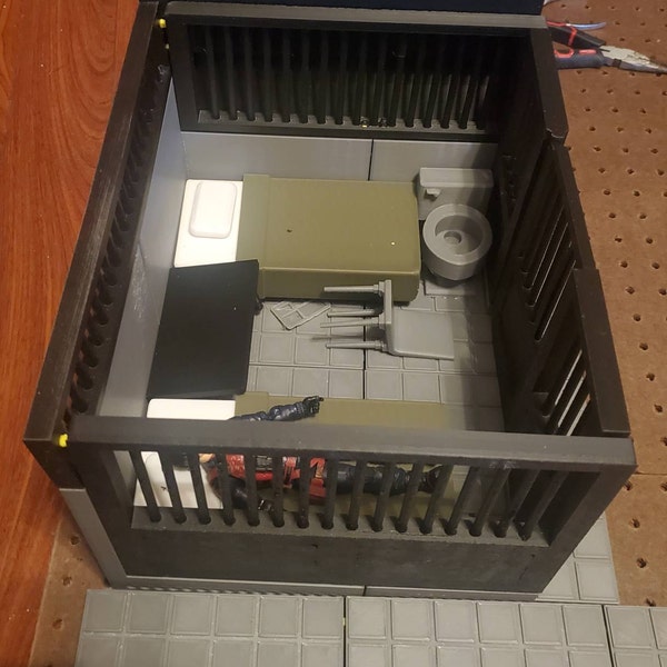 1:12 Scale Modular External Wall System for Extending GI Joe Base STL ...