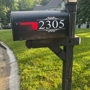 Custom Monogram Mailbox Vinyl Decal Custom Monogram Mailbox Vinyl Decal ...