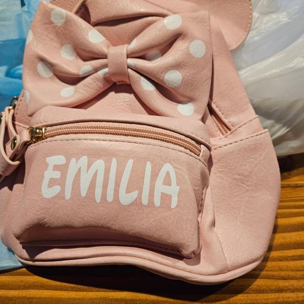 Personalized Minnie Mouse Backpack Cute Custom Headband Polka Dot Bow ...