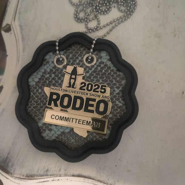 Leather Badge Holder - Personalized Rodeo Committee Badges - Custom ...