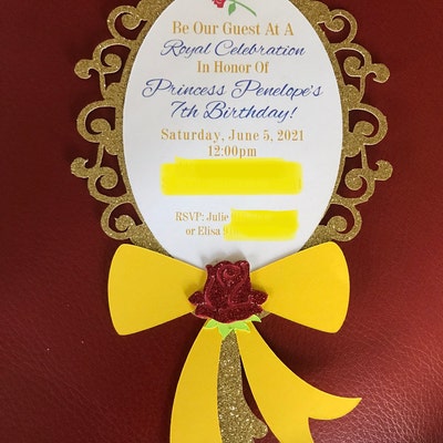 Princess Mirror Invitations: Tags, Birthday, Princess, Sweet 16, Baby ...