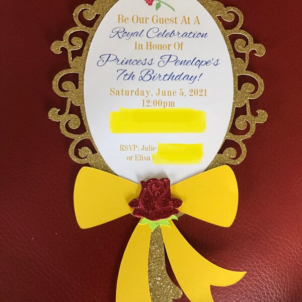Princess Mirror Invitations: Tags, Birthday, Princess, Sweet 16, Baby ...