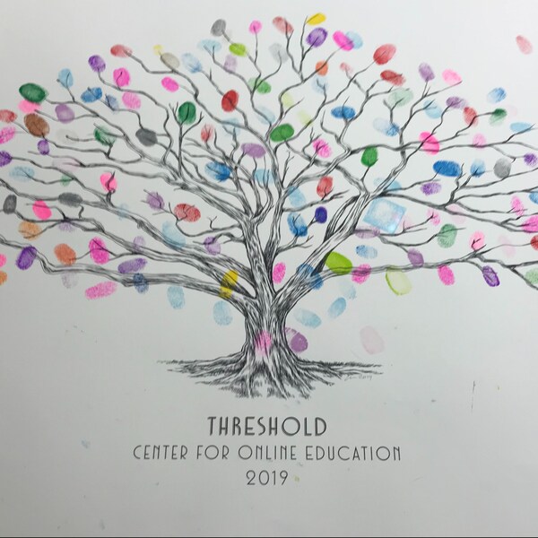 Teacher Gift Fingerprint Tree of Students, Thumbprint Tree, Class Gift ...