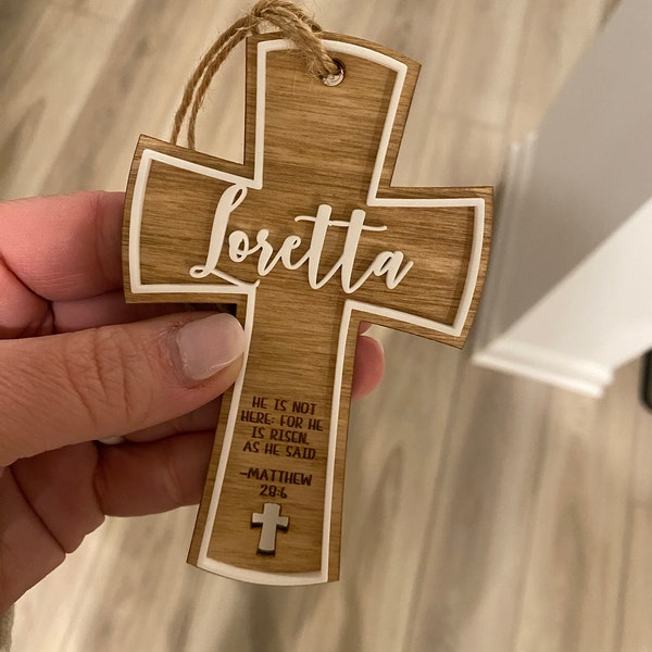 Easter Basket Tag With Bible Verse- Cross Easter Basket, Religious ...