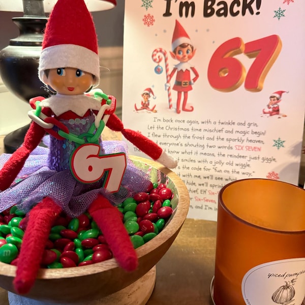 Elf Arrival 6 7 Letter - Six Seven Meme 67 Ideas - Etsy