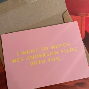 Wes Anderson Greeting Card - Etsy