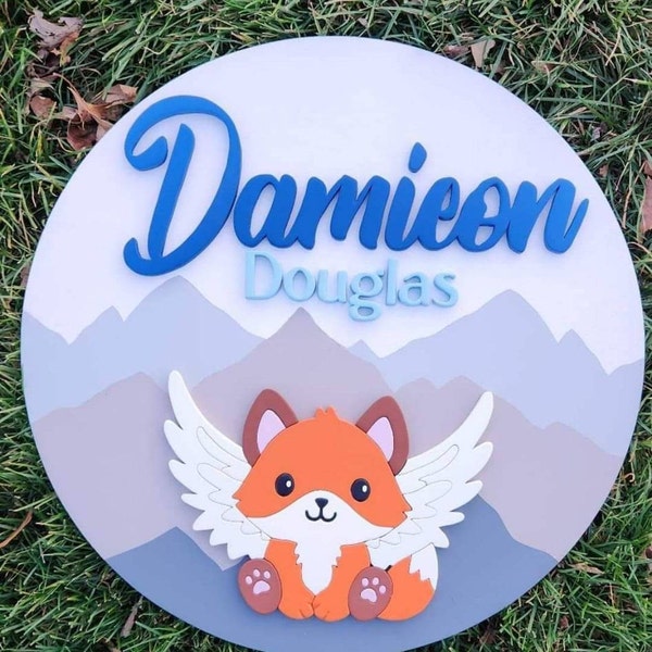 Nursery Name Sign, Wooden Nursery Name Sign, Custom Baby Name Sign ...