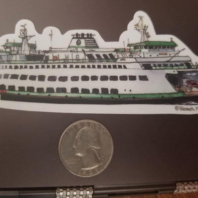 Ferry Sticker Washington State Ferries Ferry Boat Seattle San Juan ...