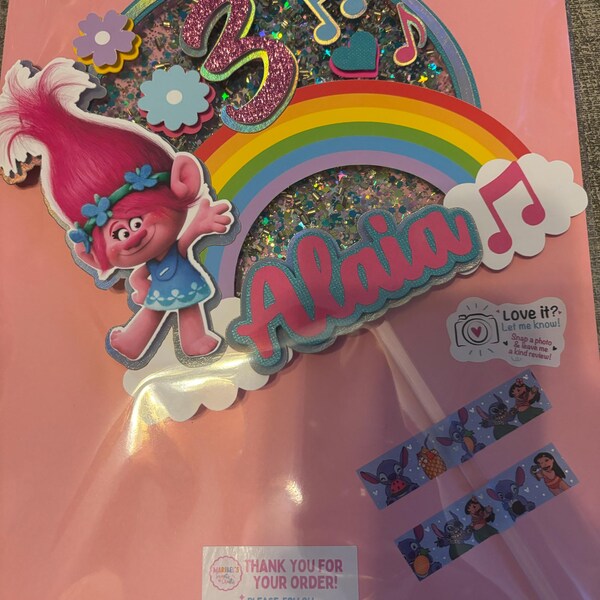 Trolls Cake Topper Poppy - Etsy