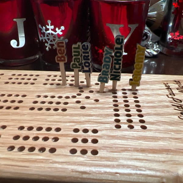 Nautical Themed 3 Track Cribbage Board With a Lighthouse and Ship on ...