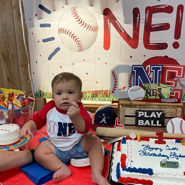 Baseball One Birthday Shirt - Baseball First Birthday - Baseball Raglan ...