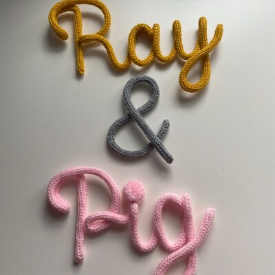 Customised Knitted Wire Words. Knitted Wire Names. Knitted - Etsy UK