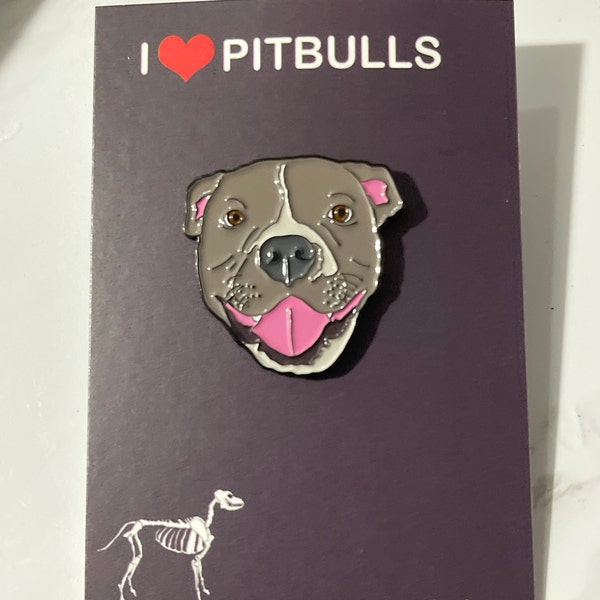 Pitbull Enamel Pin - Pit Bull Lovers - Dog Gift - Pitbull Gift - Dog ...