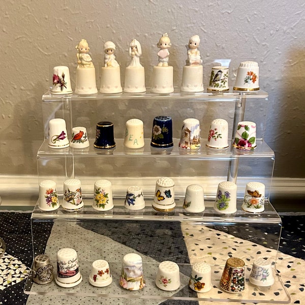 Plastic Thimble Holder/spool Holder With Drawer | Vintage Thimbles and ...