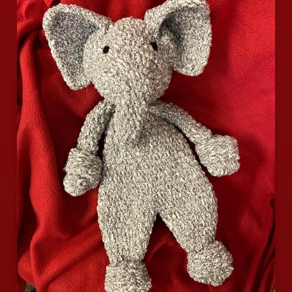 Pattern Crochet Animal, Baby Elephant Comforter, Crochet Snuggler Toys ...