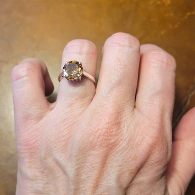 Natural Certified Munga Ring Triangle Shape Unheated Untreated Moonga ...