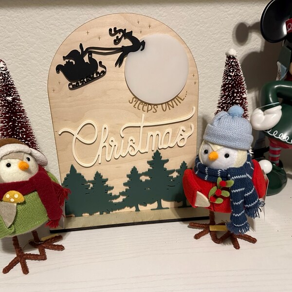 Christmas Countdown, Sleeps Until Santa Dry Erase Board, Christmas ...