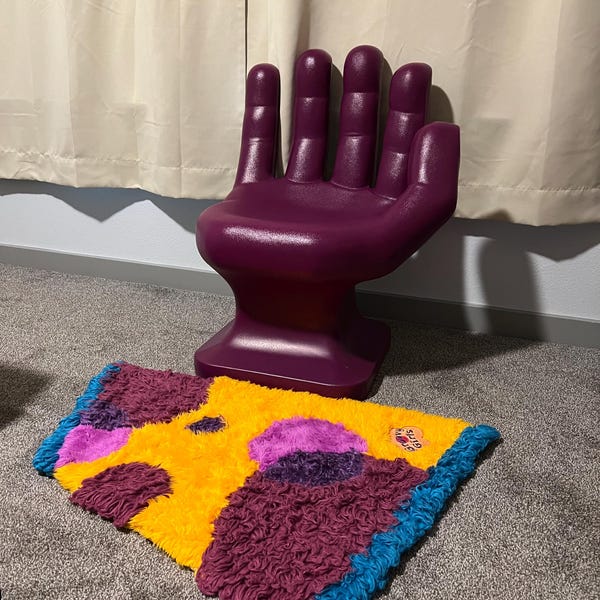 Light Purple LEFT Hand Shaped Chair 32 Tall Adult Size 70's Retro EAMES ...