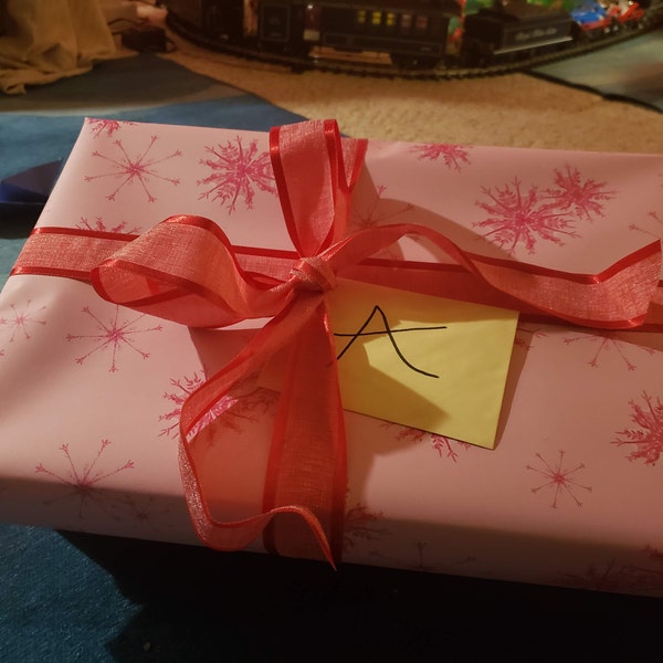 Pink Snowflake Wrapping Paper Sheets, Double-sided Gift Wrap, 29x20in ...