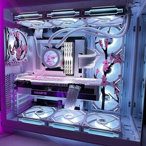 Sakura Cherry Blossom Branch Collection Tricolor Gaming Computer ...