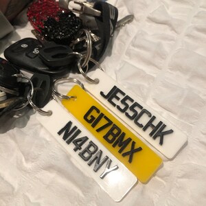 4D NUMBER PLATE KEYRING Lambo /hex Style - Etsy UK