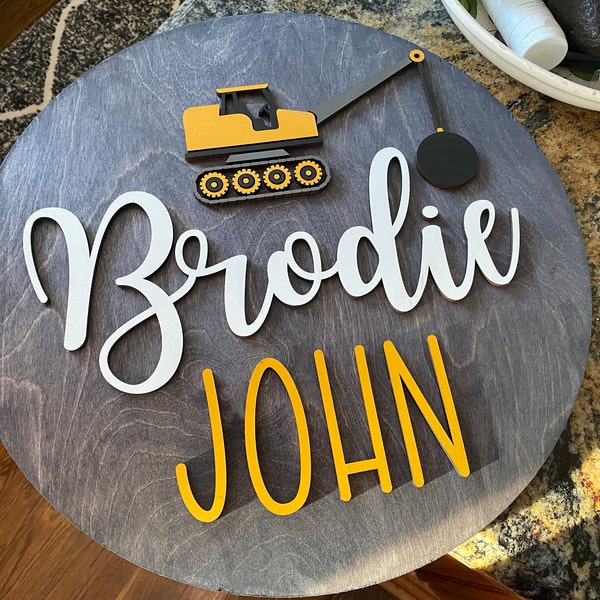Customized Baby Name Sign, Children's Nursery Decor, Personalized Wood ...