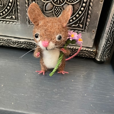 Needle Felted Mouse, Felt Animal, Miniature Toys - Etsy