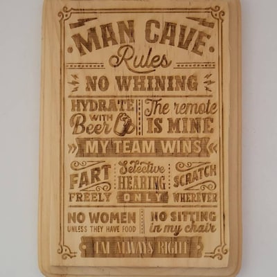 Man Cave Rules Svg, Man Cave Rules Poster SVG, Garage Svg, Dads Garage ...