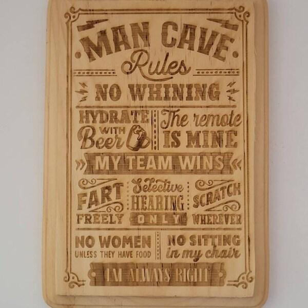 Man Cave Rules Svg, Man Cave Rules Poster SVG, Garage Svg, Dads Garage ...