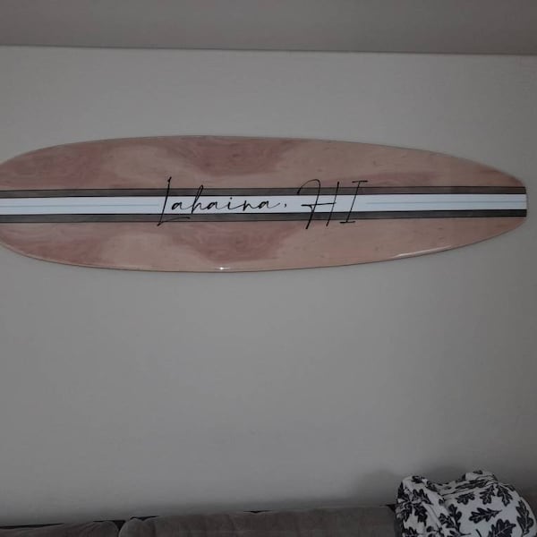 The Bonus Birch Natural Wood Surfboard Wall Art - Etsy