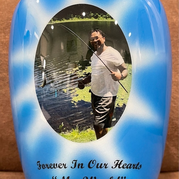 Personalized Funeral Cremation Urn - Custom Photo Urn - Upload Picture ...