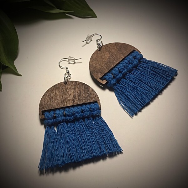 Macrame Earring Blanks || Macrame Earring Findings || Half Circle ...