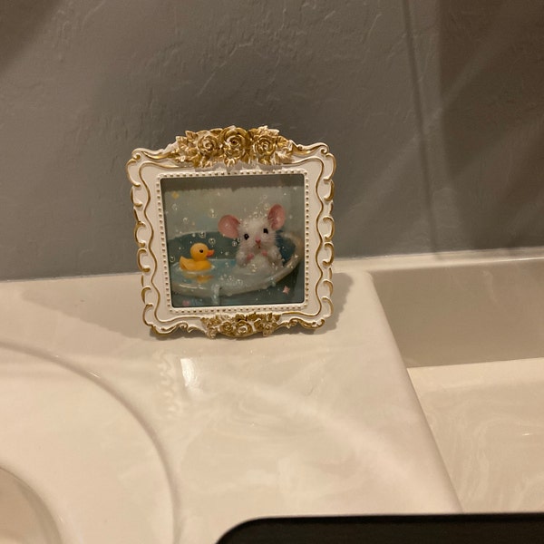 Rubber Duckie Bath Time Mouse, Pastel Aesthetic Series, Whimsical ...