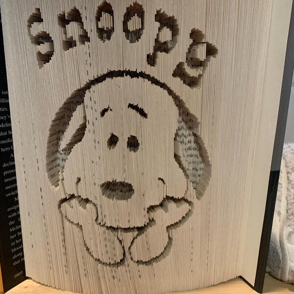 Bookfolding Pattern Snoopy Cut and Fold - Etsy