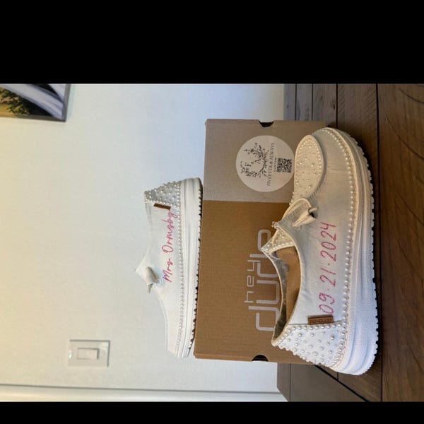 Custom Wedding/pearl Dude Shoes(larger Pearls)-great Custom Gifts ...